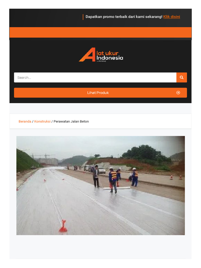 Perawatan Jalan Beton Metode Curing Beton - Lat Ukur Indonesia | PDF