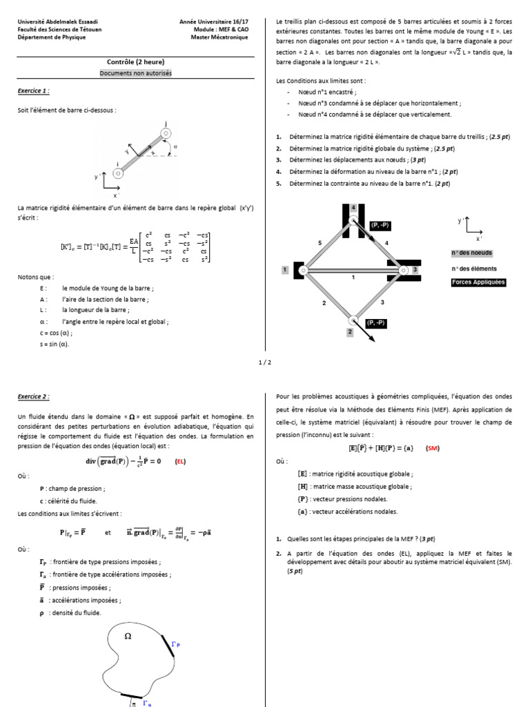 CC Mef 2017 | PDF | Acoustique | Méthode des éléments finis