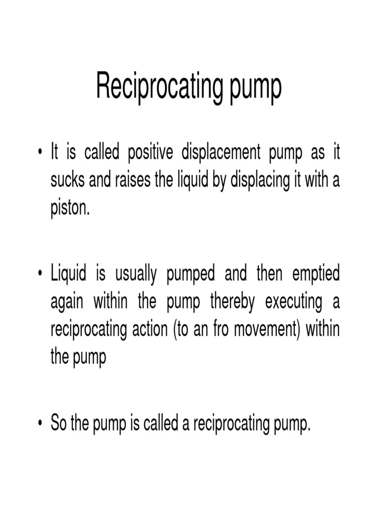 Reciprocating Pumps | PDF | Pump | Piston