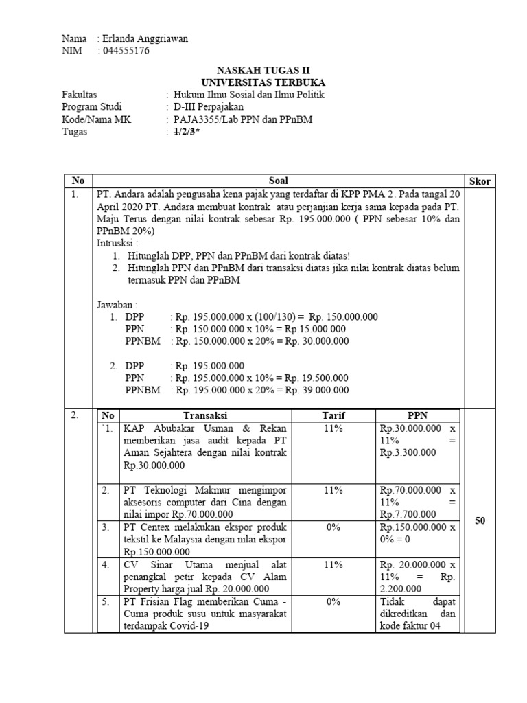 Naskah PAJA3355 Tugas2 | PDF