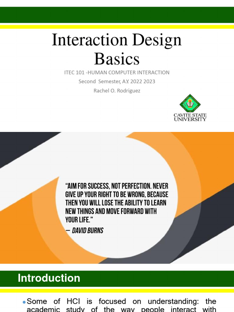 LECTURE 3 Interaction Design Basics | Download Free PDF | Human–Computer Interaction | User ...