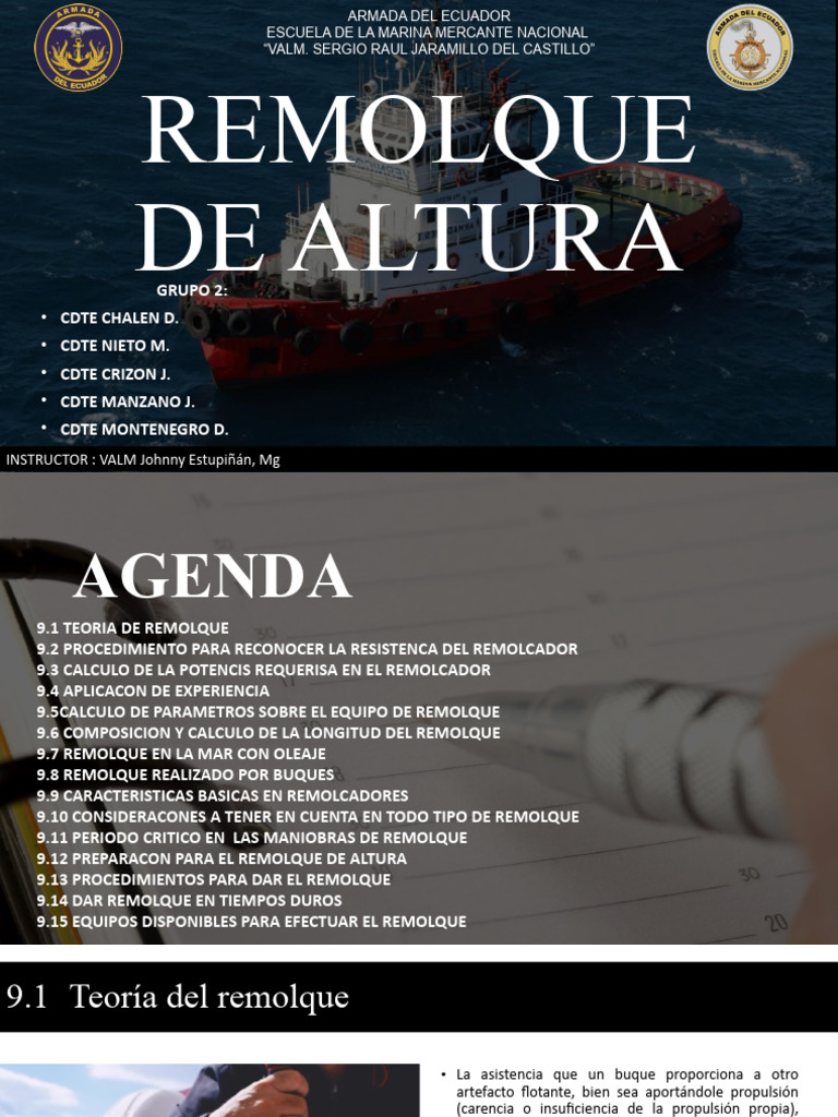 Teoría y Práctica del Remolque Marítimo | PDF | Remolcador | Arrastrar (Física)