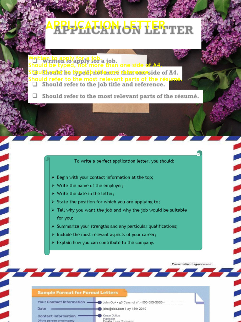 Application Letter | PDF | Experience