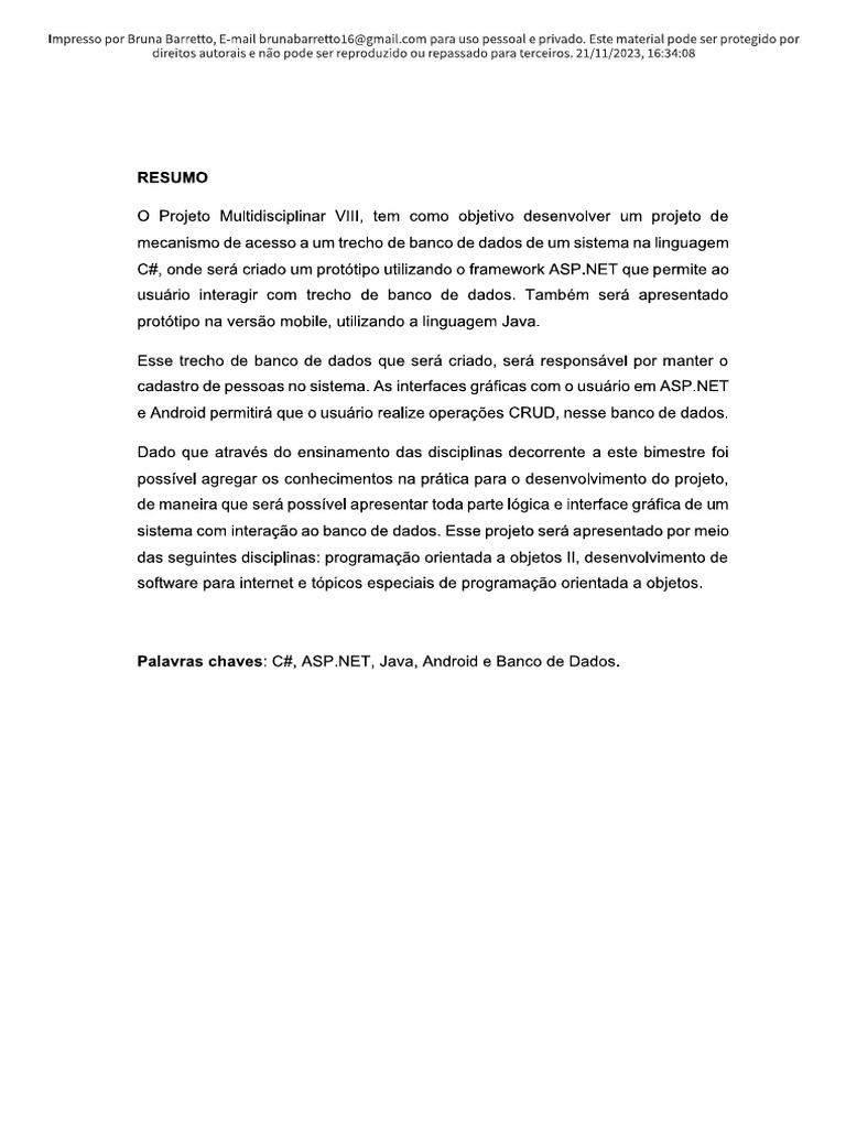 PIM VIII (NOTA 10 - PasseiDireto) | PDF