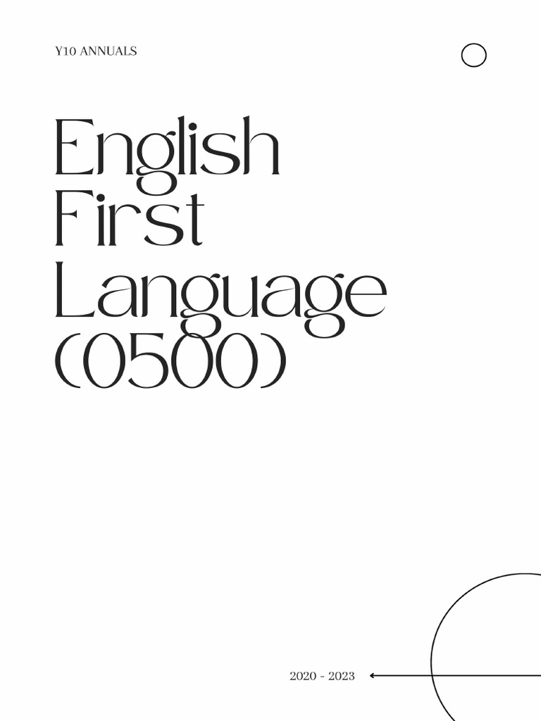 English First Language (0500) | PDF | Career & Growth