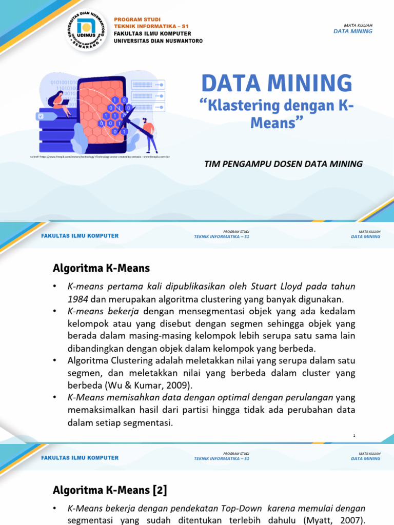 Pertemuan 10 - Klastering Dengan K-Means | PDF