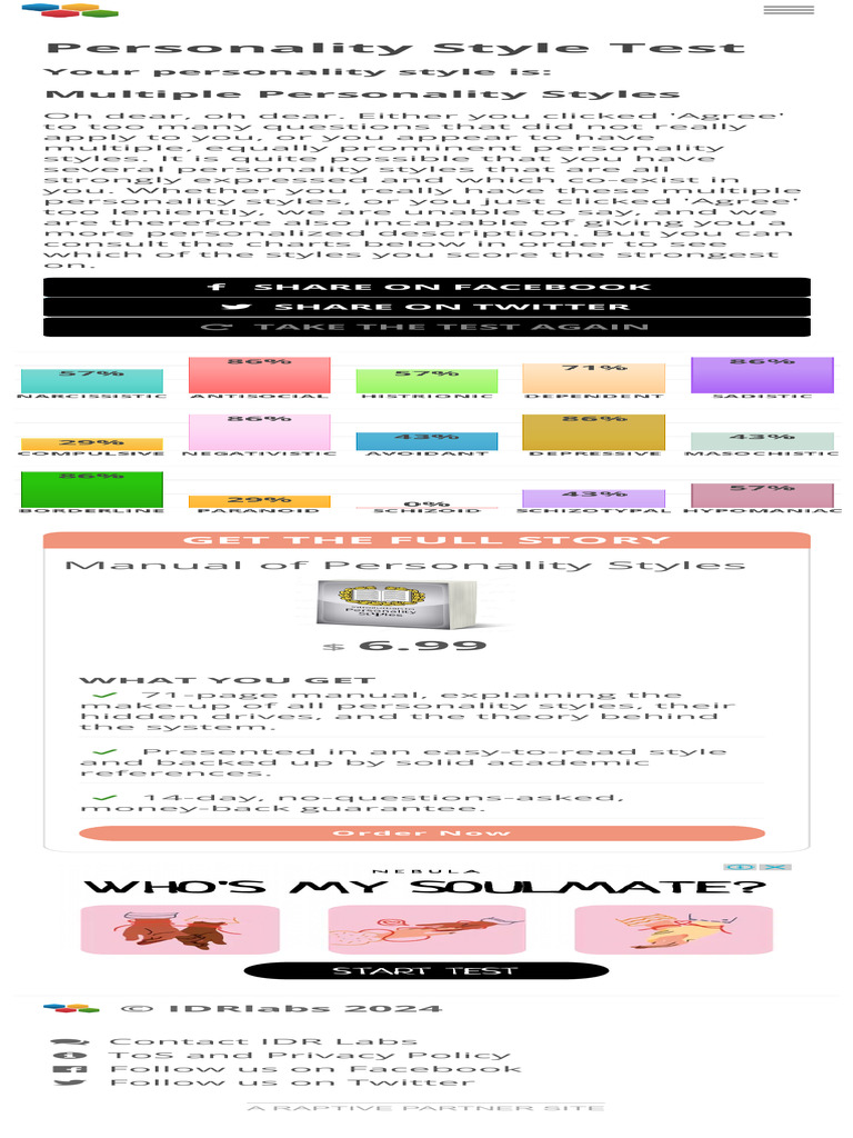 Personality Style Test | PDF