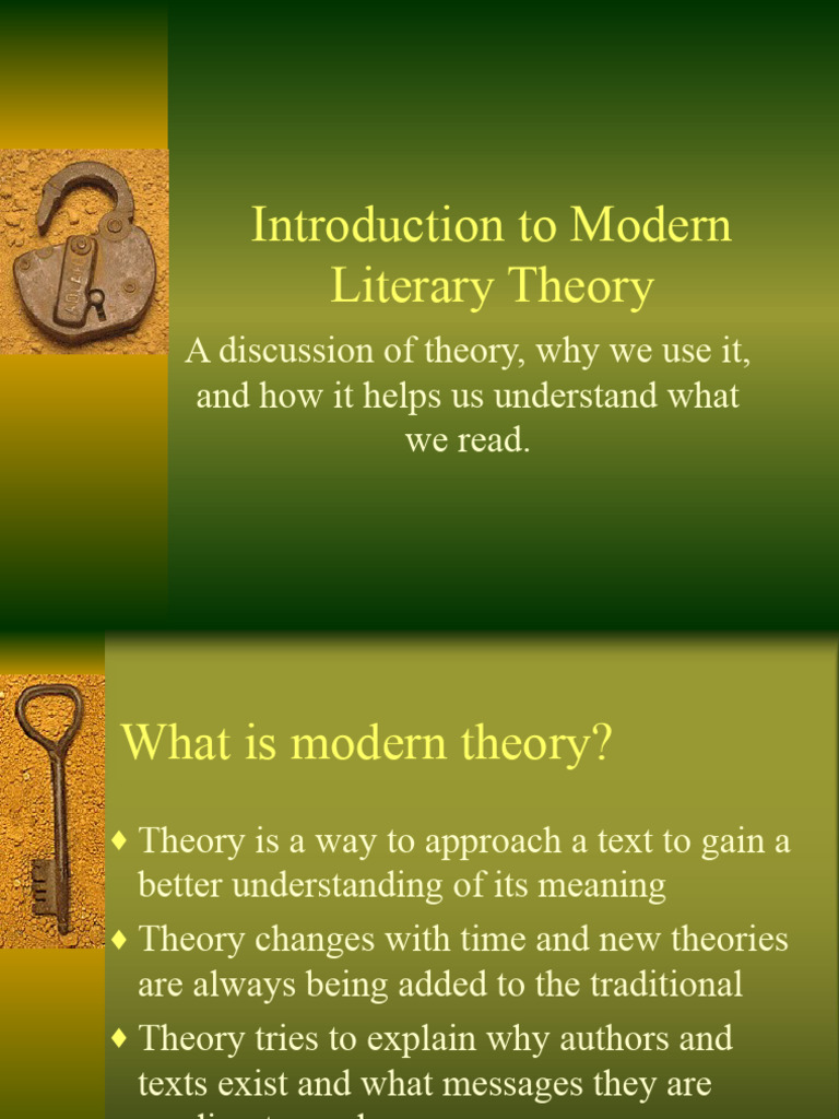 Overview of Modern Literary Theories | PDF | Id | Semiotics