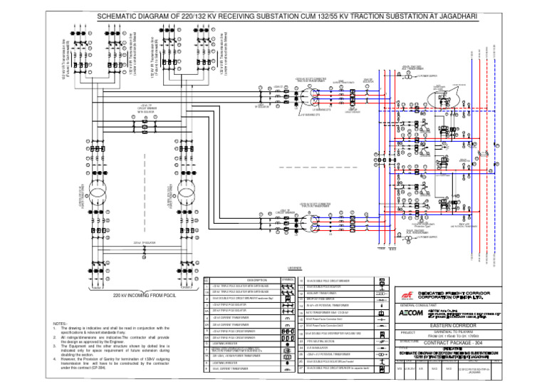 1.PS-Schematic Jagadhari TSS | PDF | Electrical Substation | Transformer