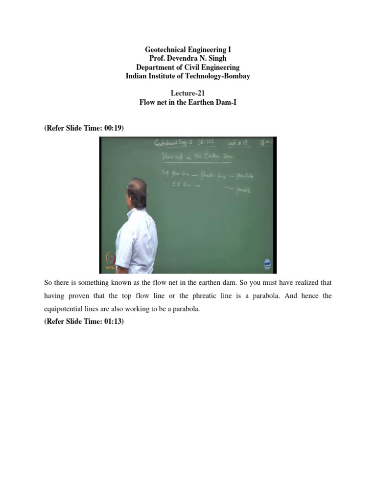 Flow Net Analysis in Earthen Dams | PDF | Soil Mechanics | Permeability ...