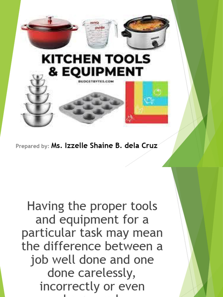 Week 2 Tools and Equipment | PDF | Grilling | Cookware And Bakeware