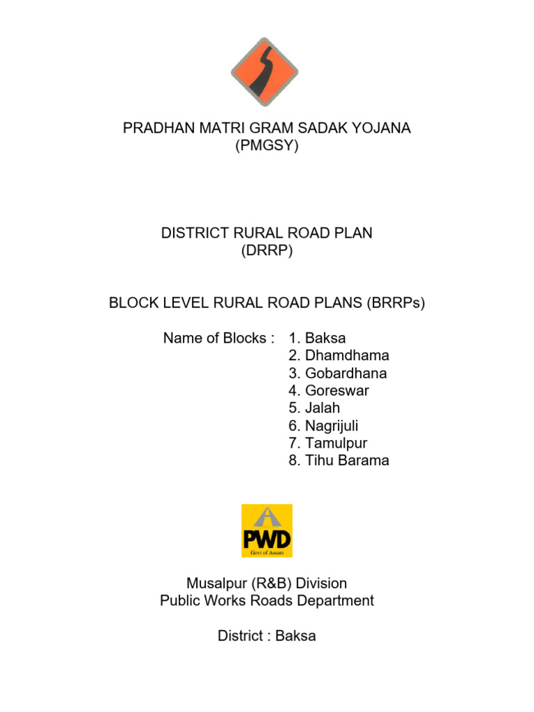 Sample Booklet For DRRP | PDF | Rural Development | Road Transport