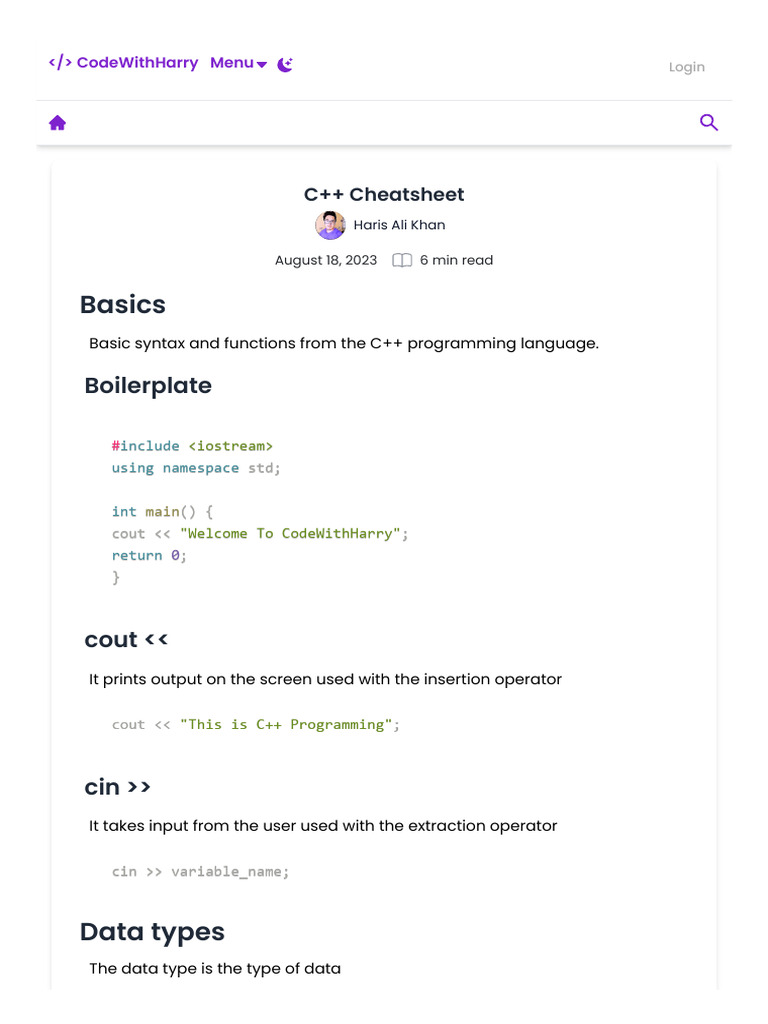 C Cheatsheet Pdf Integer Computer Science String Computer Science