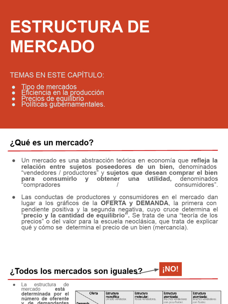 8 - U3 2 Estruc Merc | PDF | Monopolio | Mercado (economía)