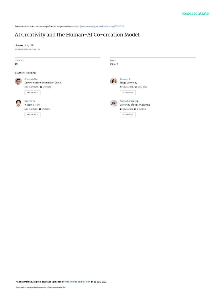 2913 Published | PDF | Creativity | Artificial Intelligence