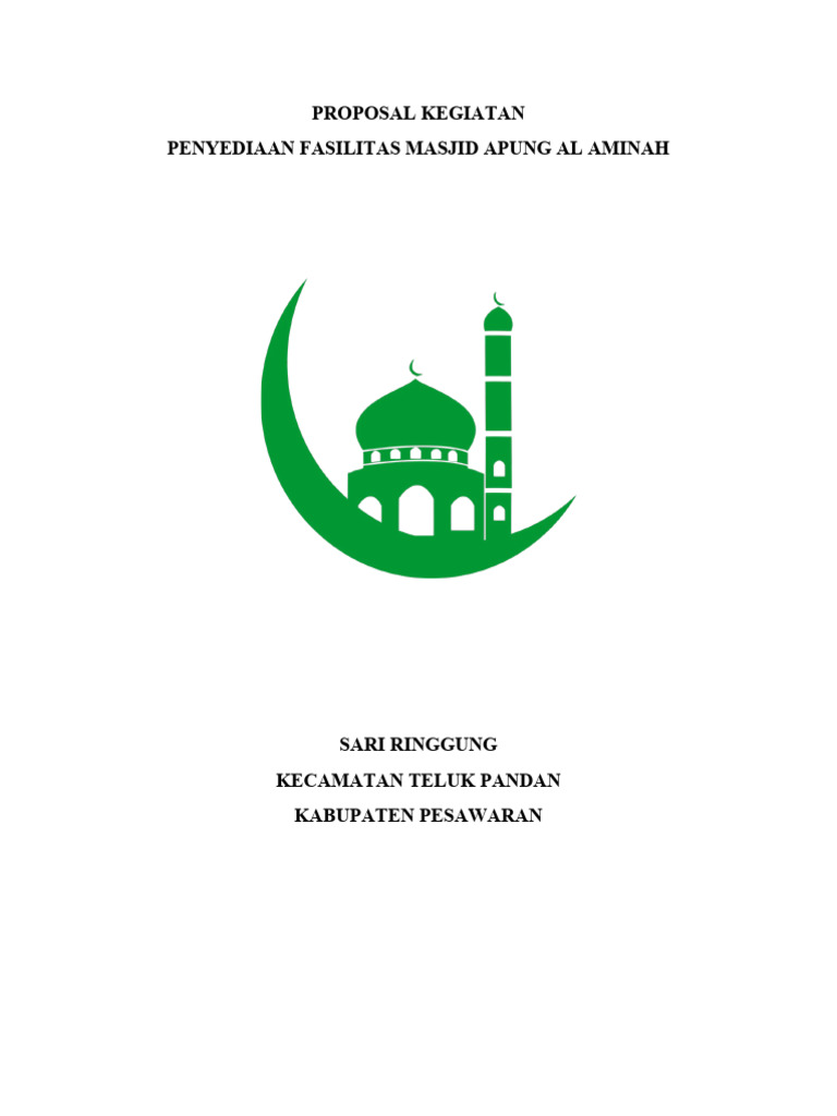 PROPOSAL KEGIATAN MASJID APUNG AL AMINAH Sidodadi | PDF