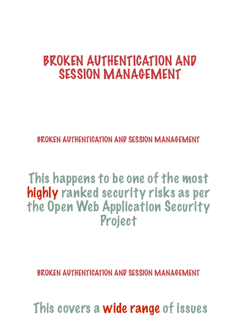 Broken Authentication & Session Risks | PDF | Http Cookie | World Wide Web