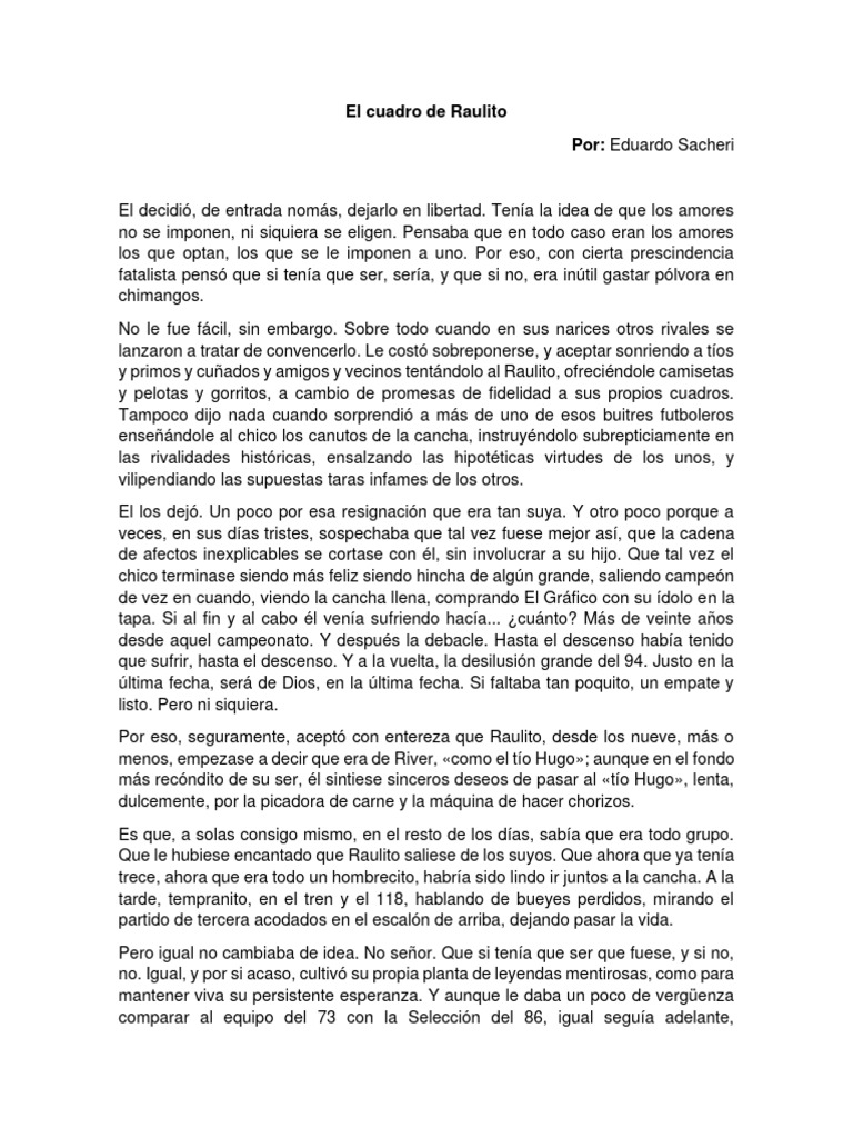 El Cuadro de Raulito | Descargar gratis PDF | Asociación de Futbol