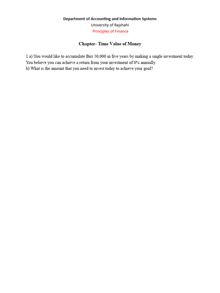 Time Value of Money Math | PDF | Present Value | Interest