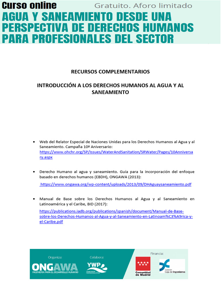 Recursos Complementarios Semana 1 | PDF | Salud y bienestar