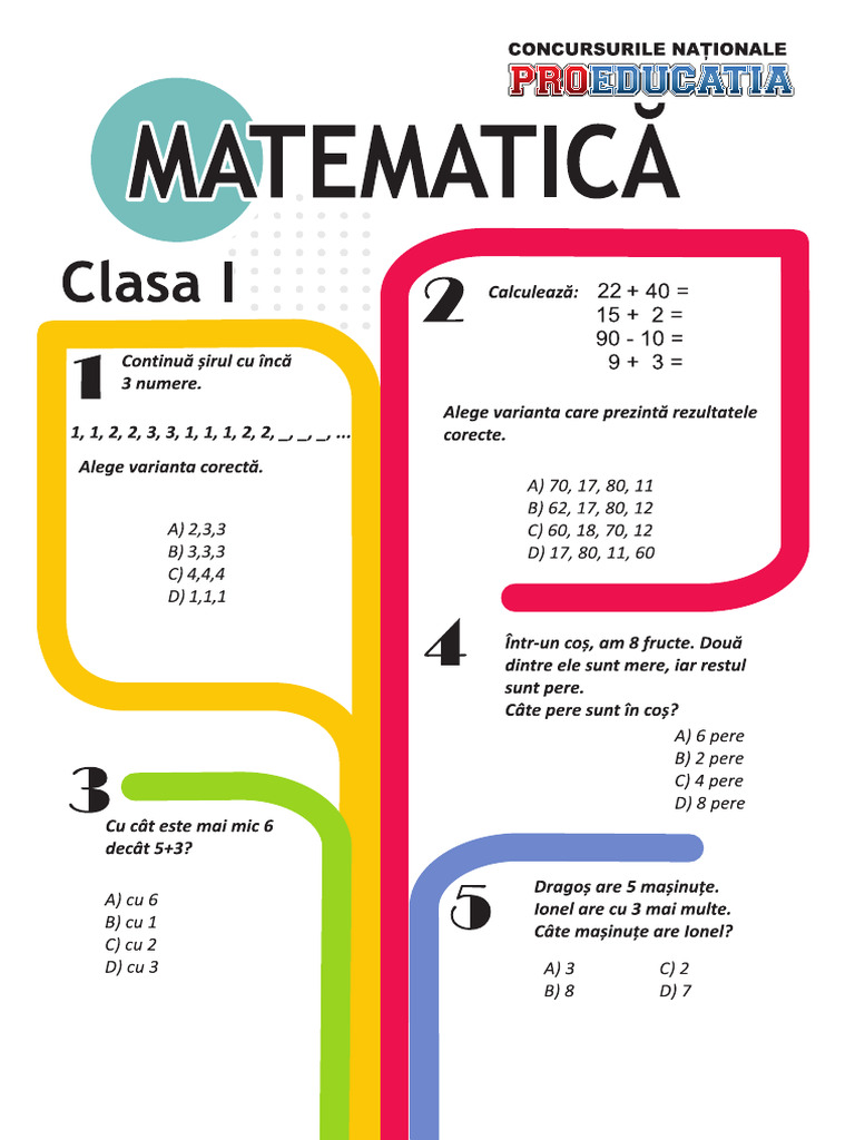 Matematica - Cls. 1 | PDF