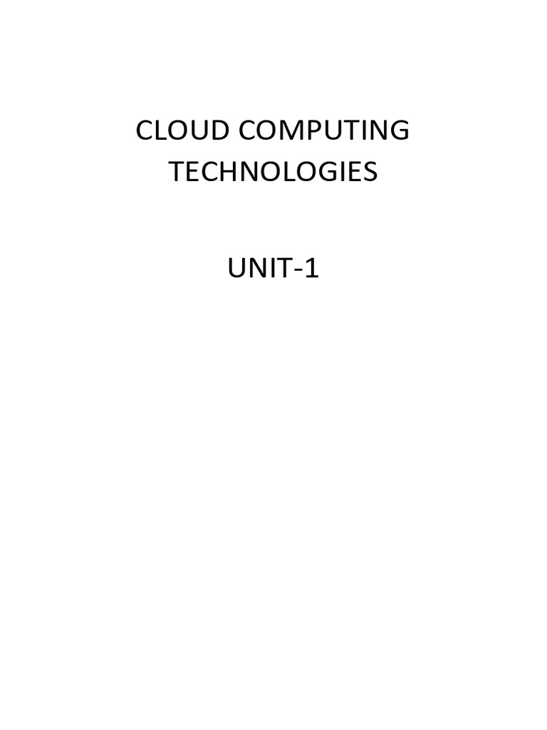 CCT Mp4251 Unit1 To 5 Study Materials - Compressed | PDF | Amazon Web Services | Cloud Computing