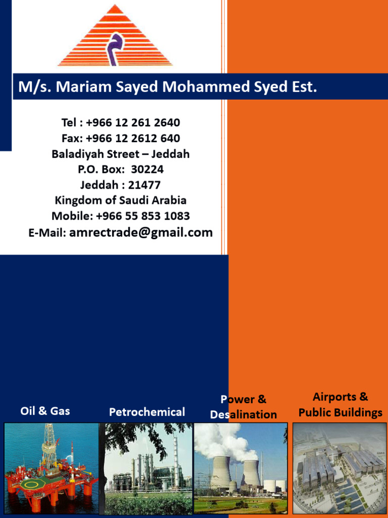 Mariam Sayed Est. | PDF | Pipe (Fluid Conveyance) | Metal Fabrication