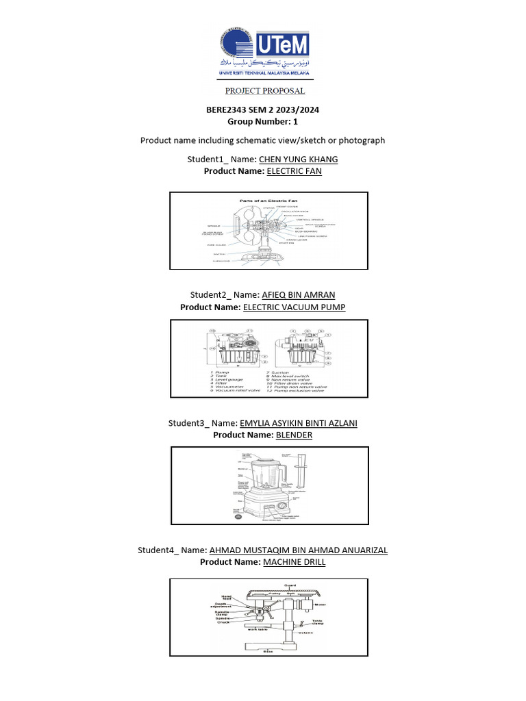 Bere2343 Sem 2 2023 2024 - Project Proposal Group 1 | PDF