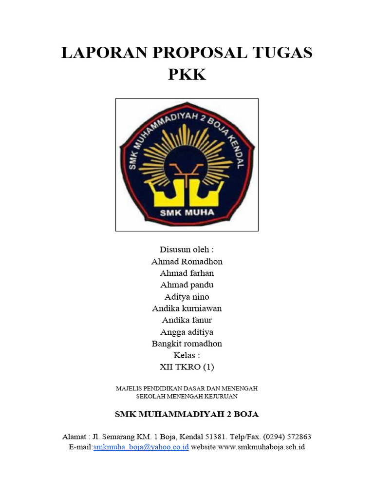 Laporan Proposal Tugas PKK | PDF