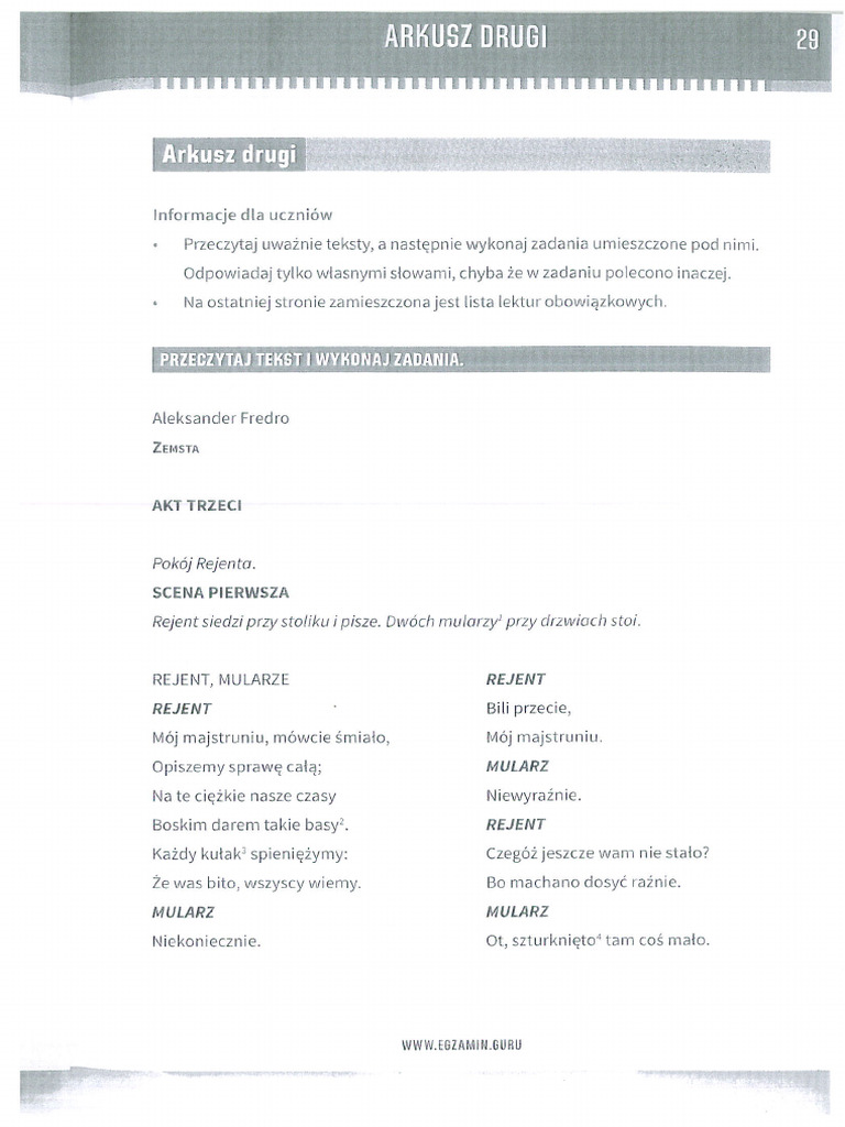 Arkusz-Nr-1 (Zemsta) | PDF