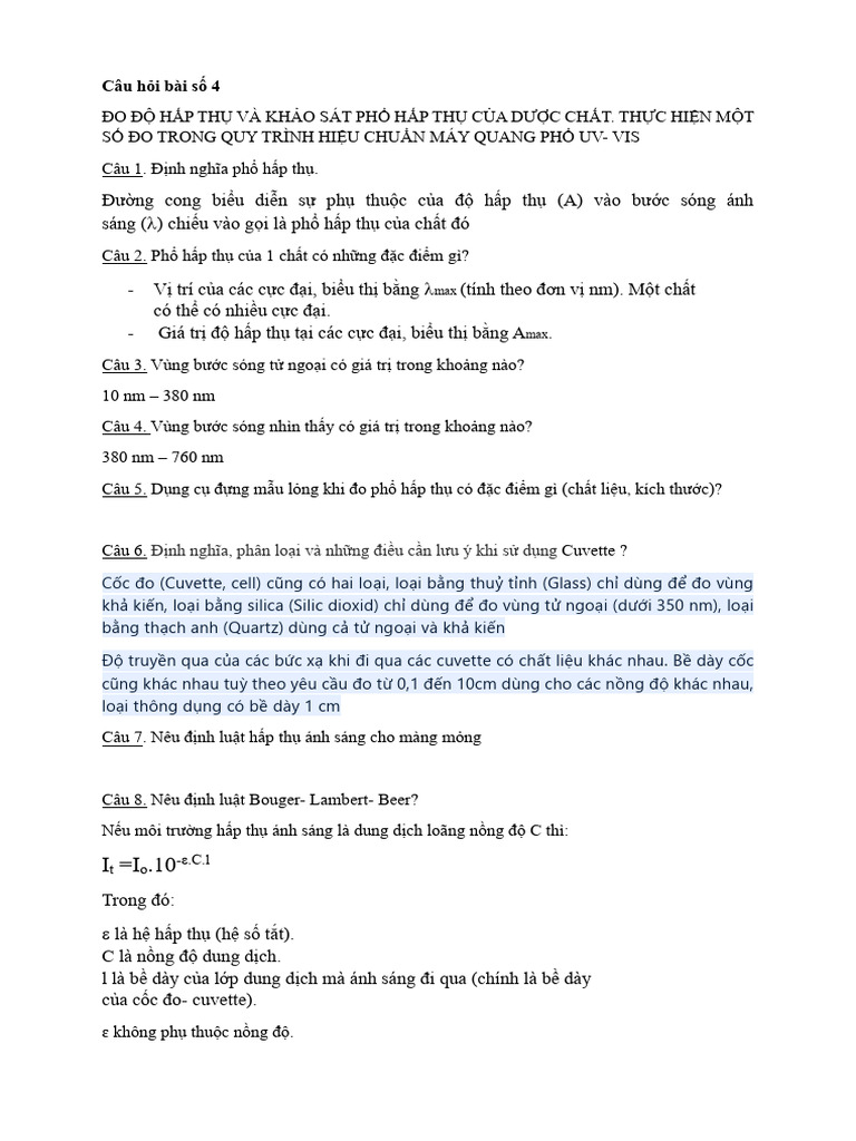 Bo Cau Hoi Hap Thu AS | PDF