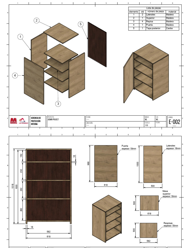 Mueble de Madera - Autodesk Fusion 360 | PDF