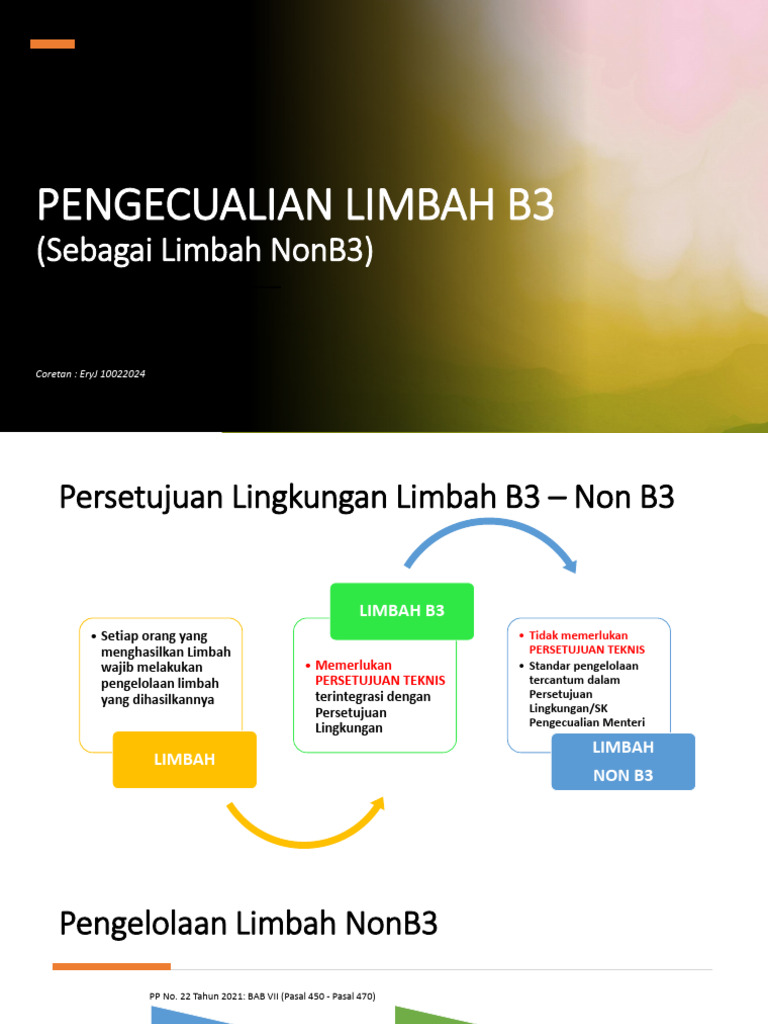 Pengecualian Limbah B3 Menjadi Non B3 | PDF