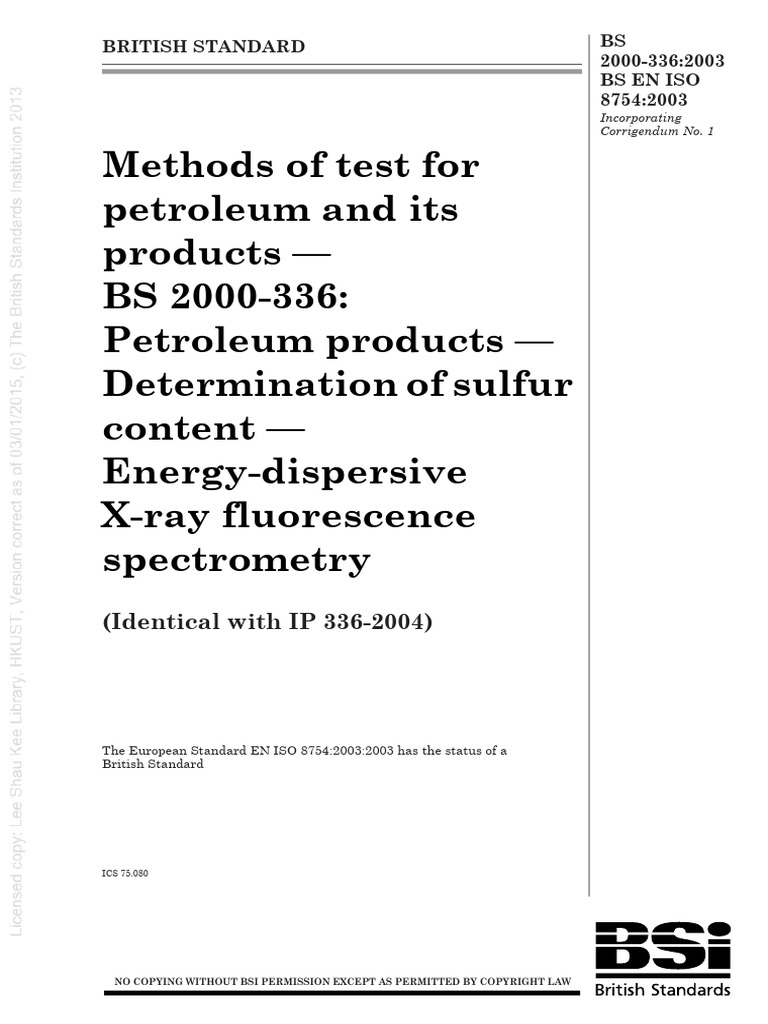 BS 02000-336-2003 (BS en Iso 8754-2003) | PDF | International ...