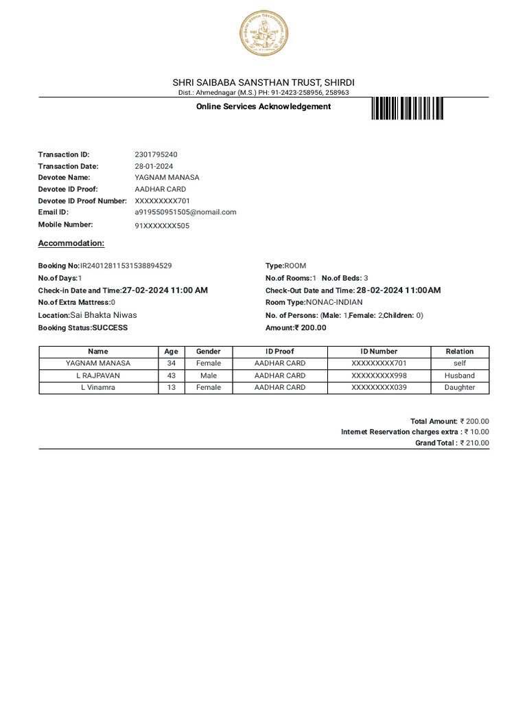 Shirdi Room 3 | Download Free PDF | Access Control | Authentication