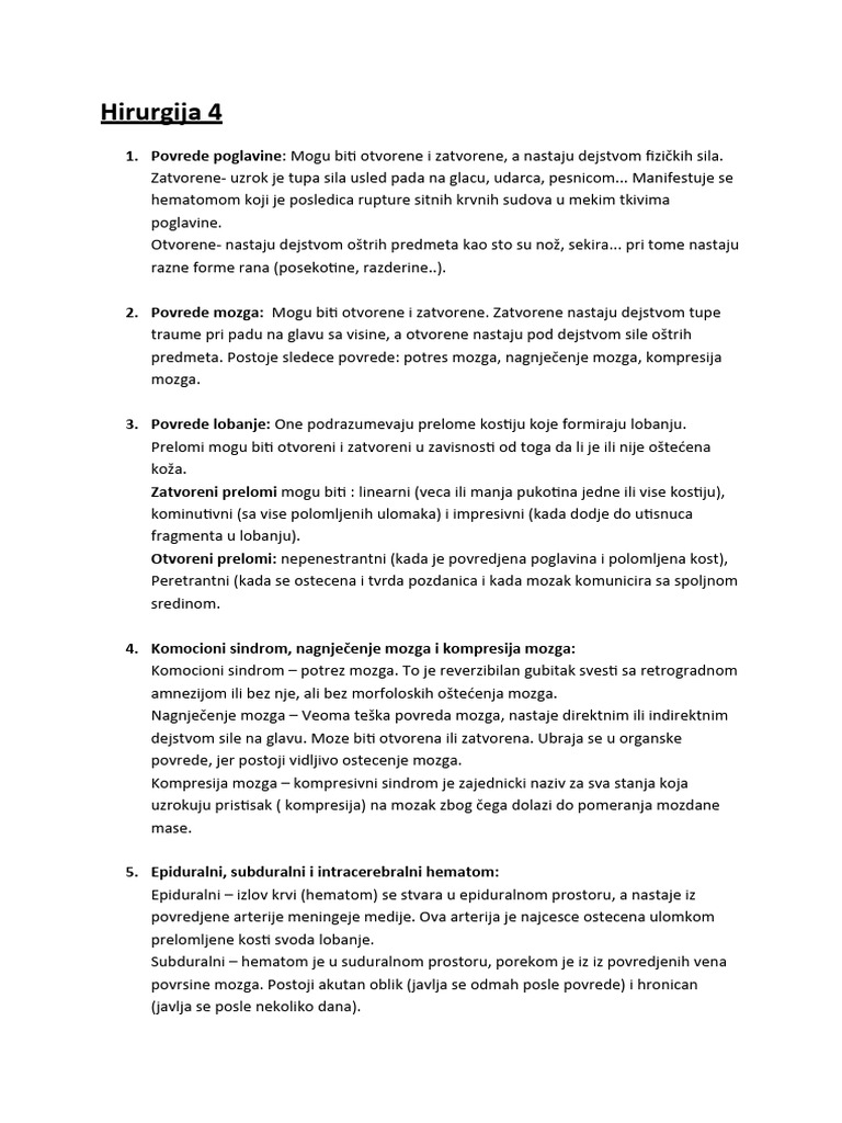 Hirurgija 4 | PDF