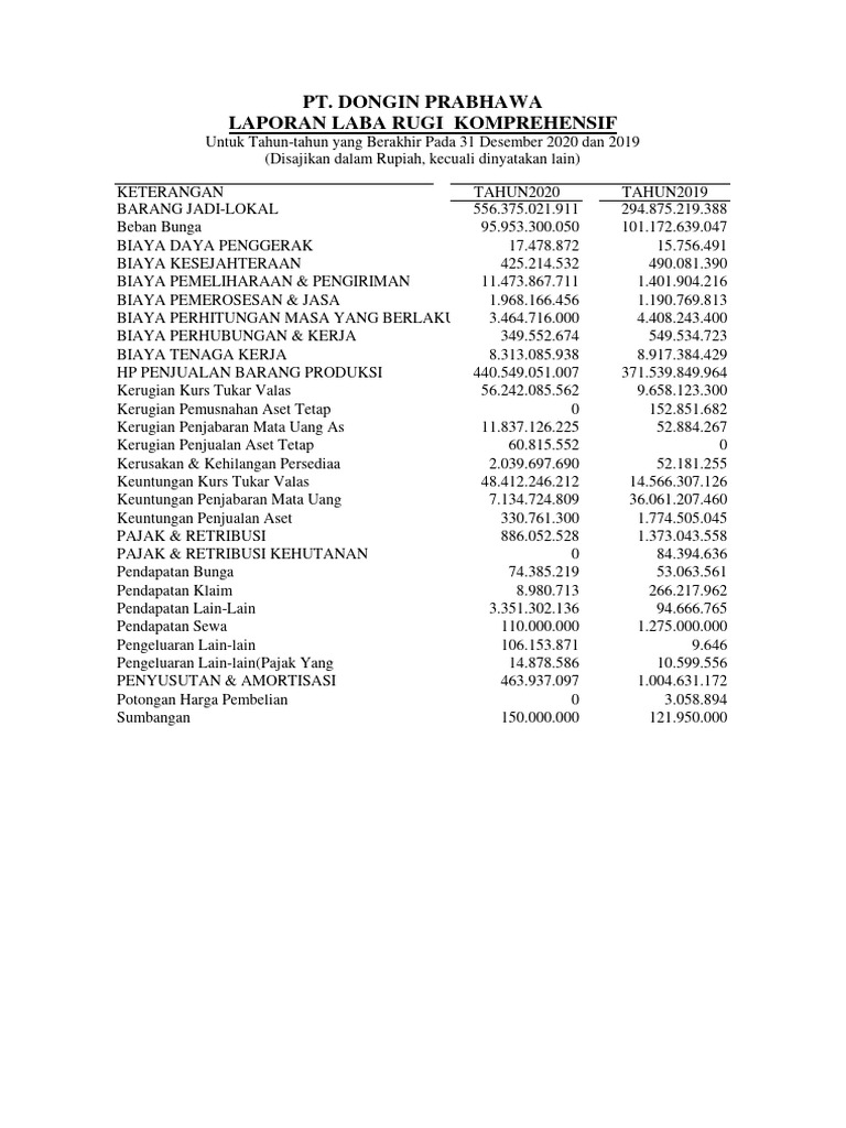 Income Statement DP | PDF