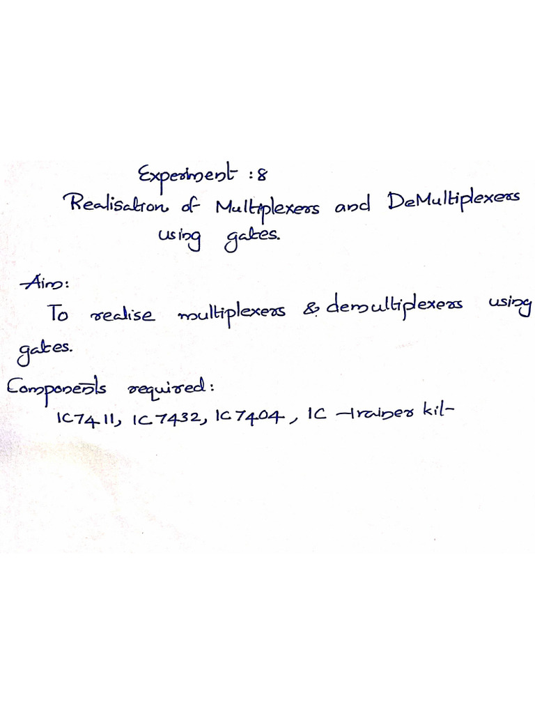 Experiment 8 | PDF