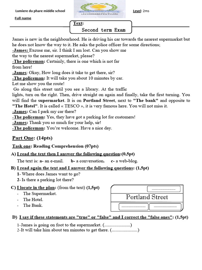 Exam 2nd Term 2ms-Anglais-2 | PDF | Linguistic Morphology | Syntax