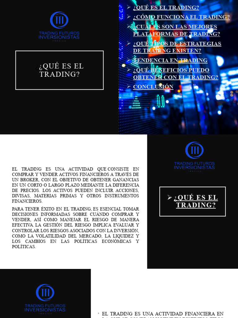 1.-Que Es El Trading | PDF | Comerciante (Finanzas) | Economias