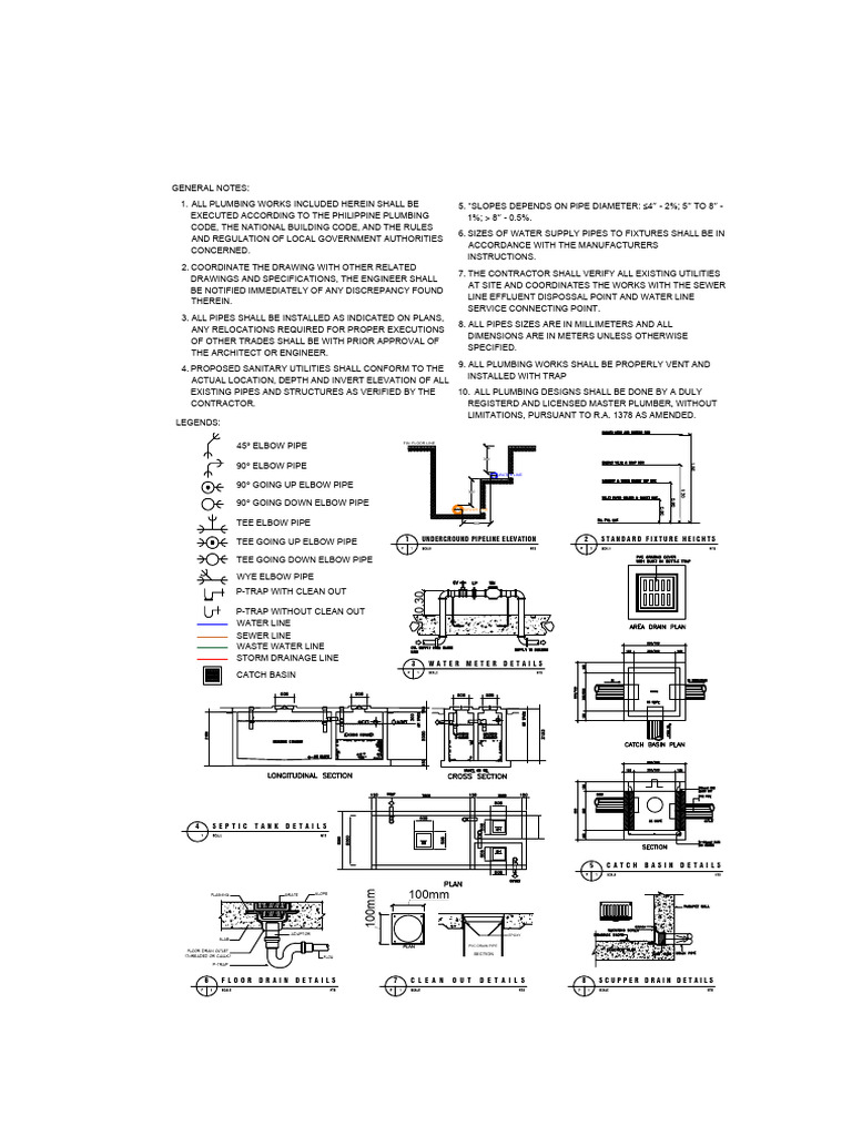 Plumbing Plans | PDF | Plumbing | Storm Drain
