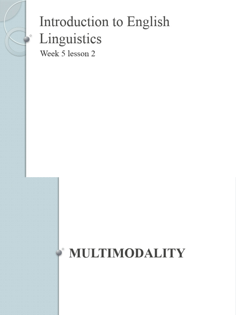 Week 5.2 Multimodality | PDF | Communication | Web Design