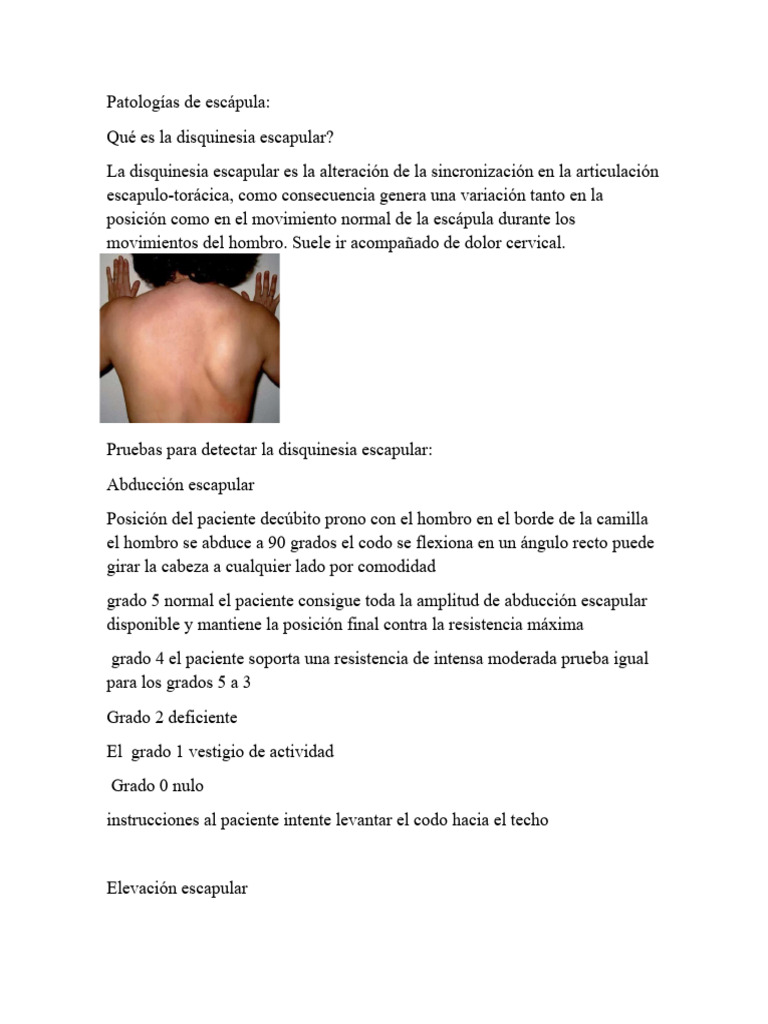 Disquinesia y Patologías de Hombro | PDF | Hombro | Codo