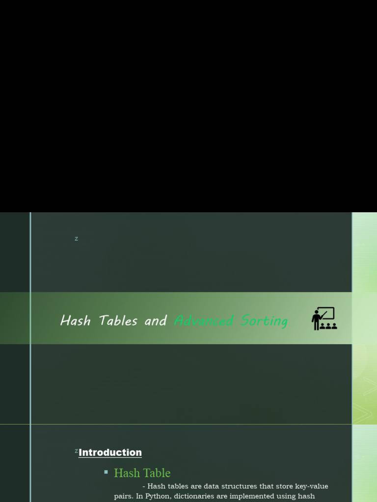Hash Tables An Advanced Sorting | PDF | Algorithms And Data Structures | Computing