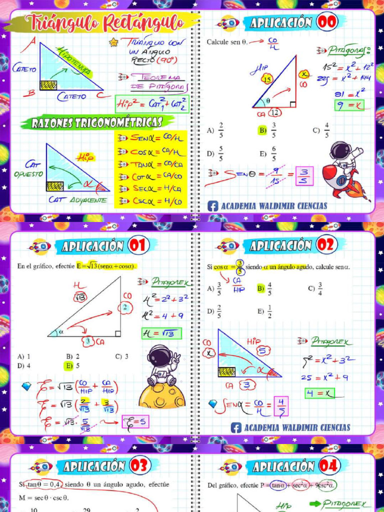 Triángulo Rectángulo | PDF | Geometría triangular | Geometría Elemental