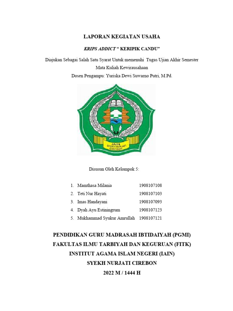 Laporan KWU Kelompok 5 | PDF