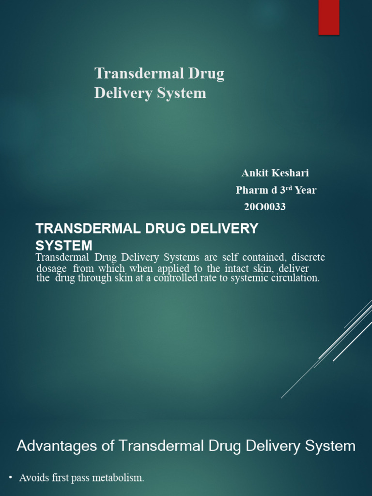 Unit 6 - Definition and Concept of Controlled and Novel Drug Delivery ...