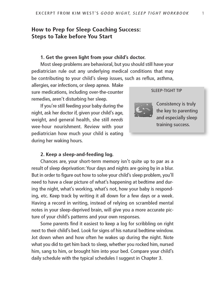 Good Night Sleep Tight Chapter 1 | PDF | Sleep | Sleep Deprivation