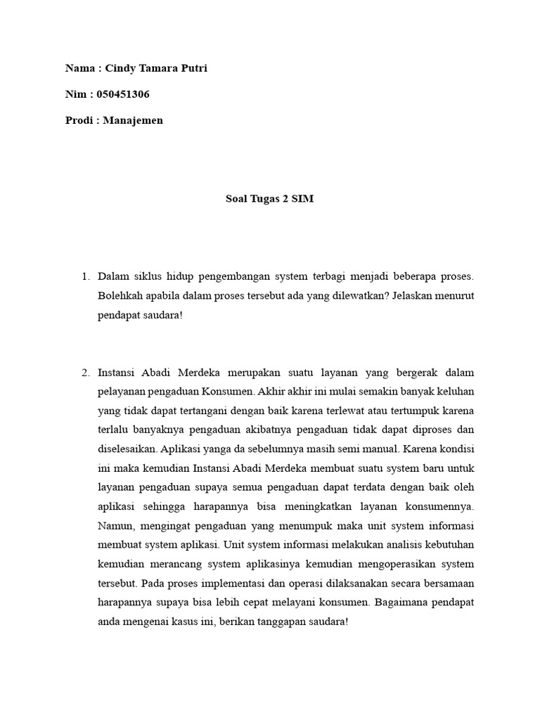 Sistem Informasi Manajemen 2 | PDF