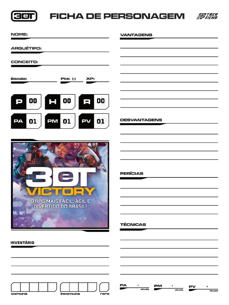 Ficha 3DeT Victory | PDF